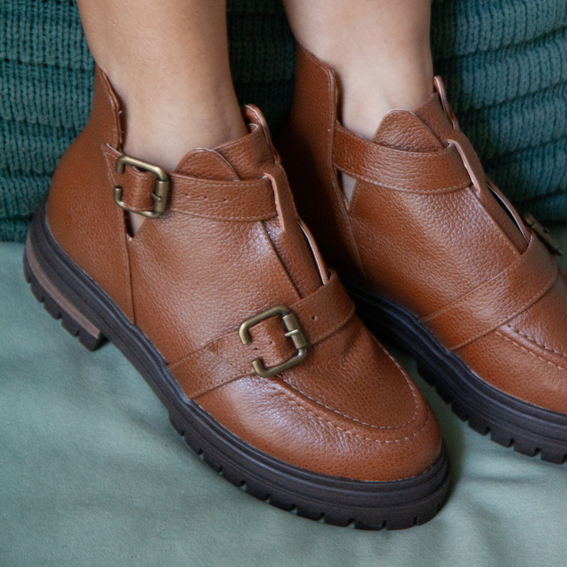 Coturno Couro Taline